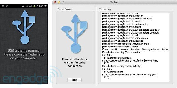 ClockworkMod Tether serves free Android USB tethering, no root required